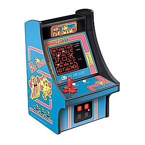 My Arcade Micro Player Mini Arcade: Ms. Pac-Man Video Game, Fully Playable, 6.75 Inch Collectible, Color Display, Speaker, Volume Buttons, Headphone Jack - Electronic Games