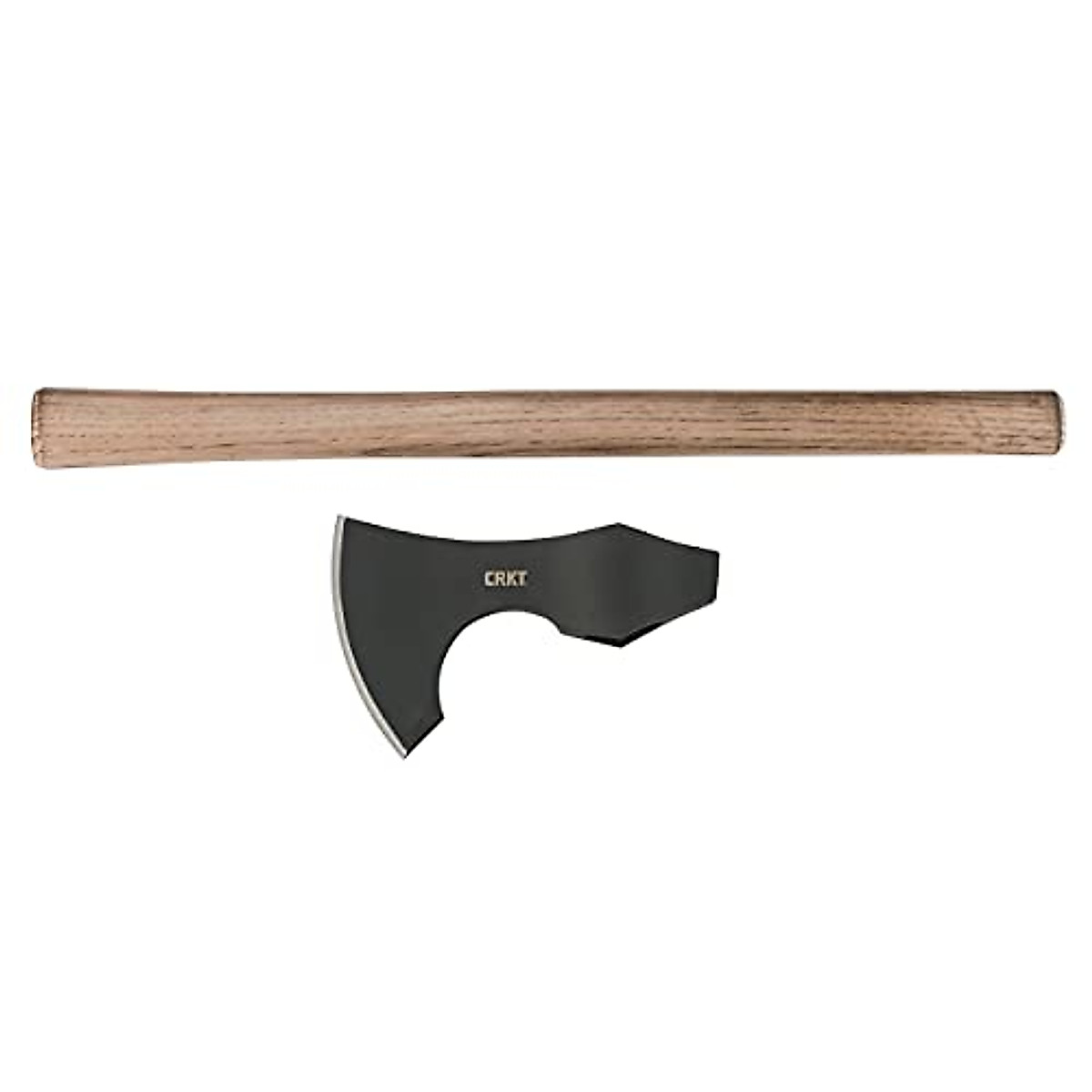 CRKT Berserker Axe: Two Handed Outdoor Axe, Forged 1055 Carbon Steel Blade, Hickory Handle 2736