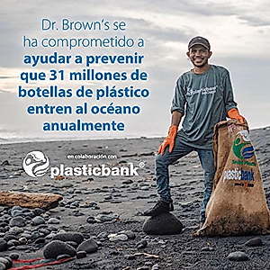 Dr. Brown's Natural Flow Anti-Colic Options+ Narrow Baby Bottle, Pink Floral, 8 oz/250 mL, with Level 1 Slow Flow Nipples, 0m+, 4 Pack