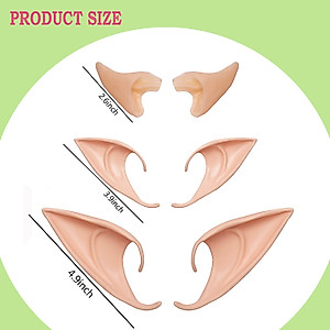 6 Pair Fairy Pixie Elf Ears for Halloween Christmas Cosplay by Kbraveo