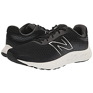 New Balance Men's 520 V8 Running Shoe, Black/White, 9 Wide
