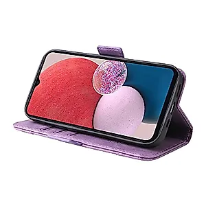 YBFJCE Samsung Galaxy A13 4G/A13 5G/A04S/M13 5G/A04 4G Wallet Case,PU Leather Folio Card Slots Cover for Galaxy A13 5G,Book Folding Flip Case,Protective Cover for Samsung Galaxy M13 5G,Purple
