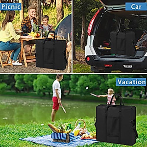 Rilime Solar Panel Storage Bag Compatible with Jackery Solar Panel 60 Watt,Solar Panel Bag Solar Panel Carrying Case with Pocket