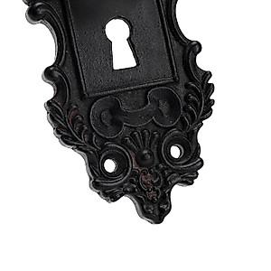 SOFFEE DESIGN 2pcs Vintage Cabinet Pull Drawer Knob, Distressed Closet Handle with Clear Resin Knob, Antique Door Knob with Mounting Screws for Cupboard, Kitchen Furniture - Black