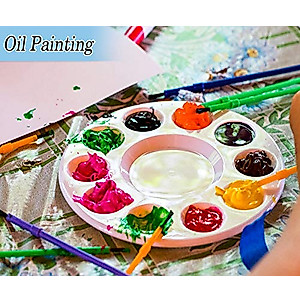 inifus 22 PCS Paint Tray Palettes for Kids, Plastic Paint Pallet with 10 Wells, Acrylic Artist Paint Tray Palette for Kids, Students to Acrylic Oil Watercolor Craft Supplies DIY Art Painting