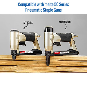 meite 20 Gauge 1/2-Inch (12.3mm) Crown 5/8-Inch Length Upholstery Staples for Staple Gun, Fine Wire Galvanized Staples for Carpet, Work Box, Cable, Shed (5,000 Pieces)