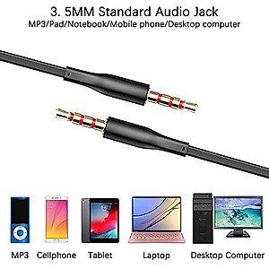 3 Pack Earbuds Headphones with Microphone & Remote, lyfLux in Ear Earphone Stereo Sound Noise Isolating Tangle Free, with Heavy Bass, for Smartphones, Laptops, Fits 3.5mm Interface Device (Black)