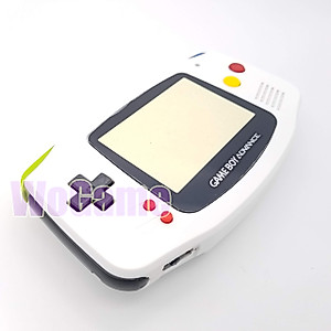 Full Housing Case Cover Housing Shell Replacement for Game boy Advance GBA Shell Case with Buttons Kit (White with Colorful Buttons)