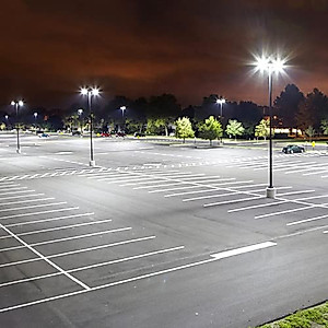 Shine LED 300W Parking Lot Flood Light AL3 Series, 5700K, 45000lm, 145lm/W, Slip Fitter Mount, DLC, UL Certified, IP65 Rated, Outdoor Street, Parking Lot, Security Flood Light