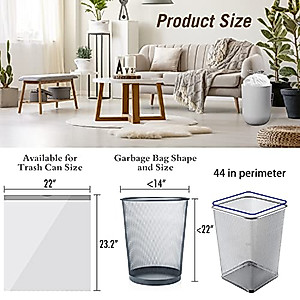 8 Gallon Trash Bags Drawstring, Strong Medium Kitchen Garbage Bag White Trash Can Liners, 22" x 23", (34 Count)