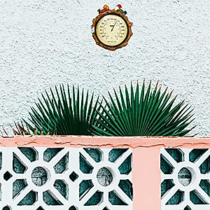 SOBLUING Gnome Weather Thermometer, Resin Couple Gnome Outdoor Indoor Thermometers, No Battery Required Thermometer Welcome Wall Decor for Fence, Garden Yard, Door, Living Room