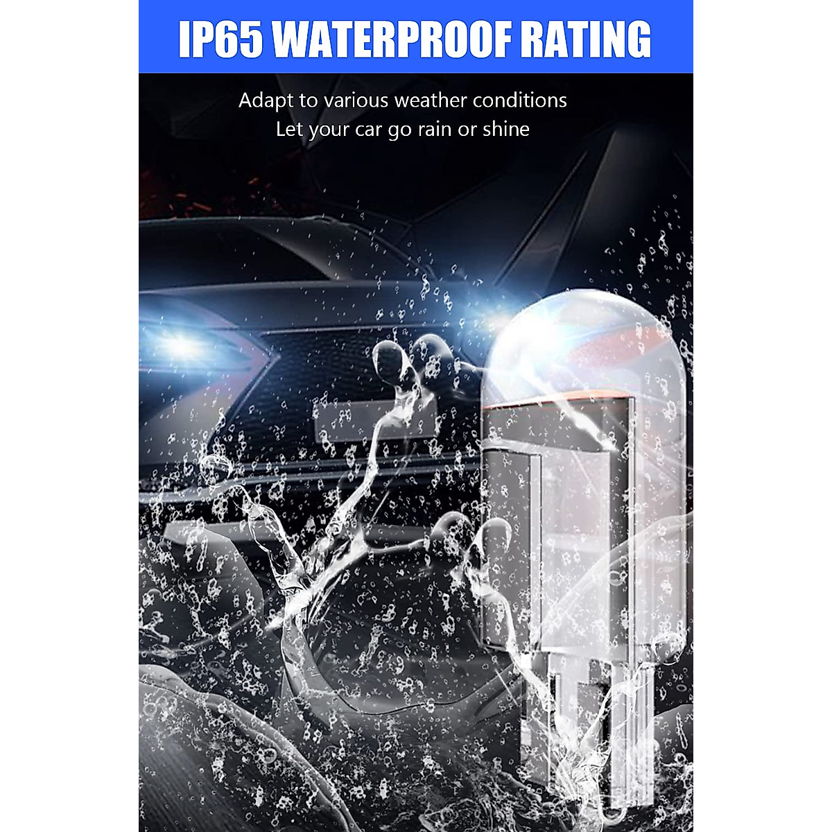 LETINGFAR 194 LED Bulb Dash Instrument Lights Bulbs with T10 194 168 Twist Lock Socket, Super Bright T10 194 Instrument Panel Gauge Cluster Dashboard LED Light Bulbs 12V (White（20+5）)