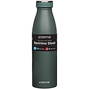 Sistema Stainless Steel Bottle, 500ml (Assorted Colours)