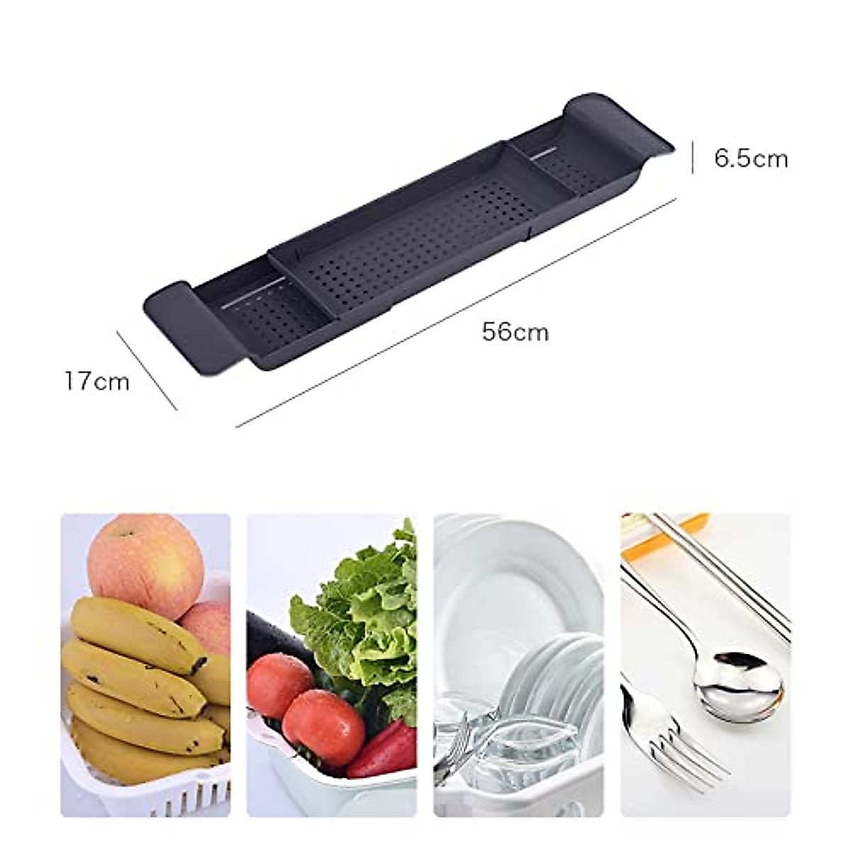 SDGH Retractable Bathtub Storage Rack Bath Tray Shelf Scalable Drain Rack Multi-Function Towel Organizer Shelf Bathroom Tools (Color : OneColor)