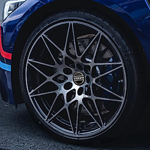 4pcs Wheel Center Caps Sticker for Volvo S90 S60 XC60 XC40 XC90 V40 V60 S60 S80, Silver Aluminium Wheel Center Hub Covers Sticker, 56mm/2.2''