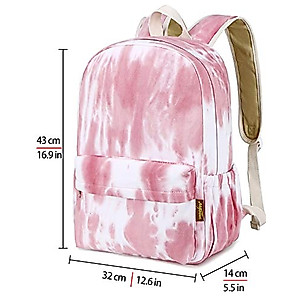 Canvas School Bag Backpack Girls or boy, Ranibow Style Unisex Fashionable Canvas Zip Backpack School College Laptop Bag for Teens Girls Students Casual Lightweight Travel Daypack Outdoor(Red)