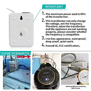 （1000W） Voltage Converter from 110V to 220V, high Performance Step-up Transformer to Support appliances Used in Europe, Asian appliances and Other Regions,CE/FCC Certification.