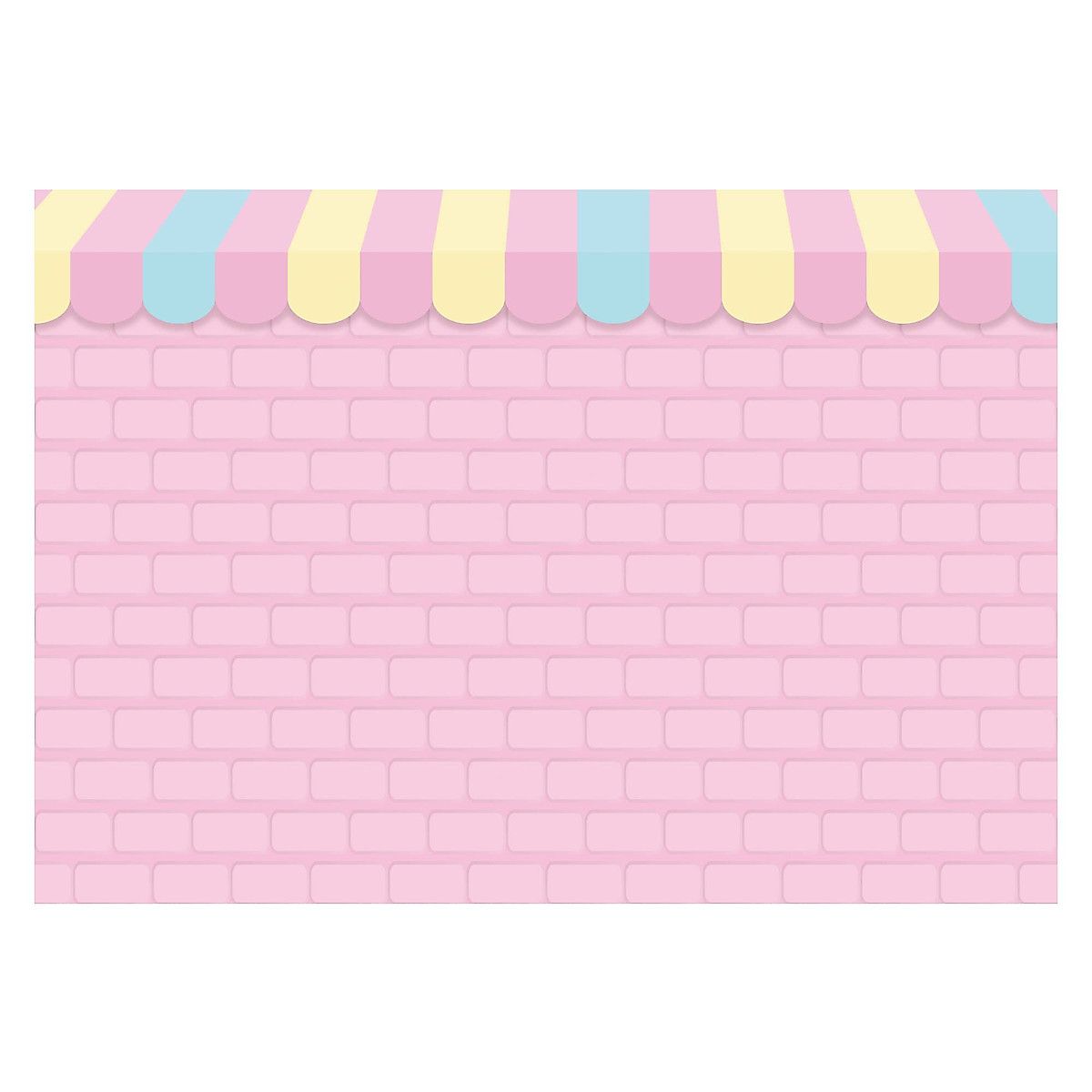 Allenjoy 7x5ft Pink Brick Wall Ice Cream Shop Backdrop for Birthday Party Baby Girl Shower Decorations Photography Background Photo Booth Cake Table Banner