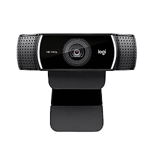 Logitech C922 Pro Stream 1080p Webcam Bundle with Webcam Stand with Selfie Ring Light and 4-Port USB 3.0 Hub (3 Items)