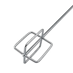 QEP 61205 24 in. Professional Chrome-Plated Steel Thinset and Grout Mixing Paddle for Corded Drills
