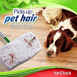 VanDuck Reusable 100% Cotton Mop Pads Compatible with Swiffer Sweeper Mops (2-Pack) Washable Mop Pads for Wet & Dry Use (Mop is Not Included)