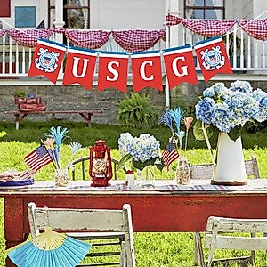 Military USCG Banner,US Coast Guard Graduation Parties, Retirement, Welcome Home & Birthdays Party Decoration Supplies