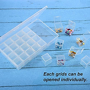 Large Separate 28 Grids Diamond Embroidery Box Plastic Diamond Painting Accessories Diamond Painting Kit Jewelry Organize Box Beads Organizer Storage Craft Box (4)