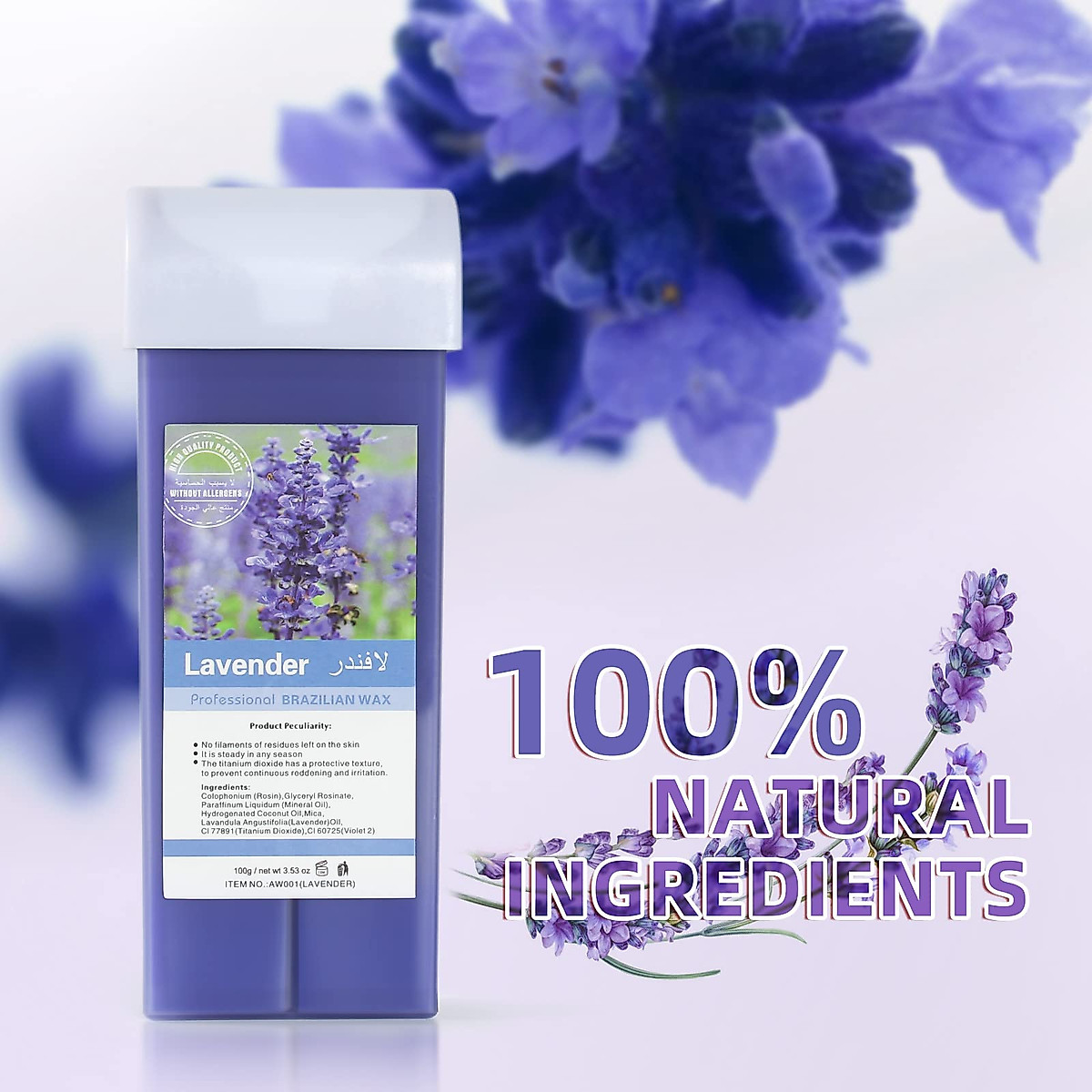 Dual Roll on Waxing Kit Hair Removal Roll on Double Wax Warmer with 3 Rose Wax Cartridge Depilatory Wax Roller Refill for Legs Arms and Underarm