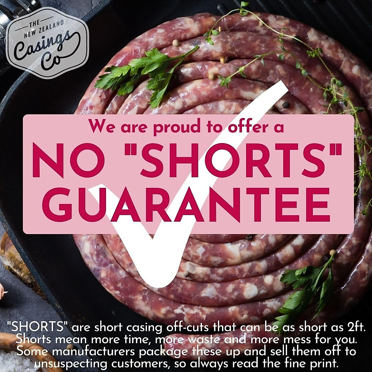 SAUSAGE CASINGS Natural HOG Casings for Sausage Making, 32ft 32mm for 12lb Sausage Making - Pre-Tubed, Edible, A Grade, Ideal Sausage Casing or Pork Casing for Italian Sausages, Kielbasa and Chorizo.