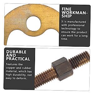 Veemoon 1 Set Horseshoe Mounting Accessories Fixing Bracket Sink Holder Tap Fixing Tool Wash Basin Tap Fixing Fitting Locknuts Kitchen Antiloosing Nut Washers Anti-Loose Faucet Copper