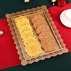 Set of 6 Gold Cake Stand Metal Cupcake Holder Gold Fruits Dessert Display Plate for Wedding Birthday Anniversary Party Home Decor Serving Platter