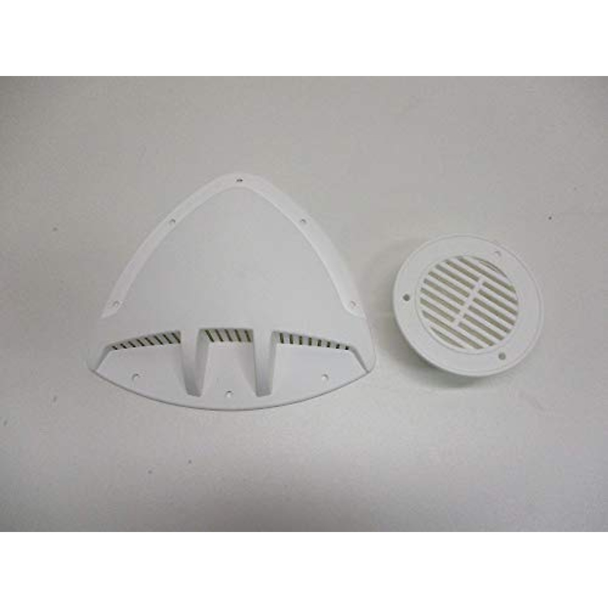 Unique White Aero Design RV ATV Cycle Truck Cargo Work Trailer Side Air Vent