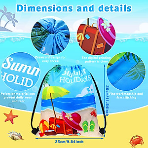 Woanger 16 Pack Hawaii Themed Party Drawstring Bags Aloha Party Drawstring Pouch Tiki Pineapple Hawaiian Party Gift Bags with Drawstring Aloha Gift Bag for Birthdays, Bridal Shower, Samples, Events