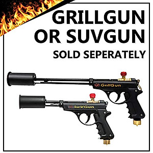 GRILLBLAZER 8ft Propane Hose and Adapter for 20lb Propane Tank - Compatible with GrillGun and Su-VGun - Grill and BBQ Accessories