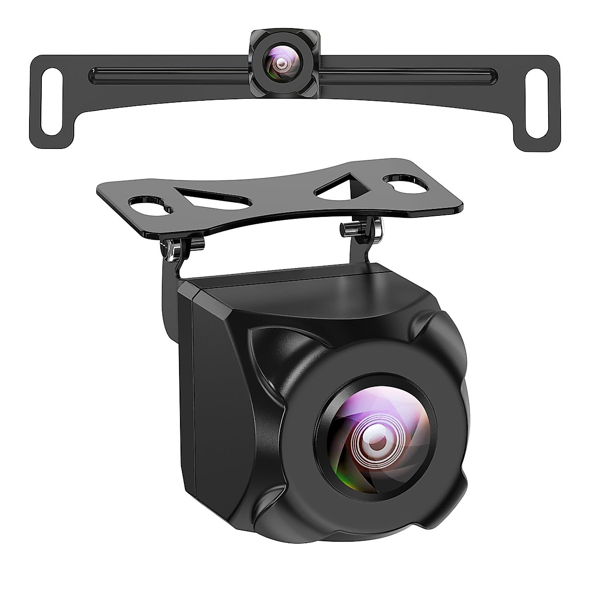 Car Backup Camera, 170 Degree Wide Angle Rear View Camera, HD Night Vision Reverse Camera, IP69K Waterproof License Plate Backup Camera for Vehicle, SUV, RV, Pickup Trucks, Van