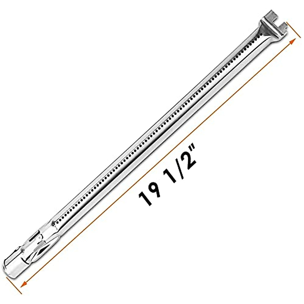 QuliMetal 19.5" 62752 Grill Burner and 7130 Grill Cover for Weber Genesis 300 Series (2011-2016) with Front Control Panel