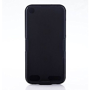 Seadream Black Rubberized Hard CASE + Belt Clip Holster Kickstand Combo for iPod Touch 5 5th 6 6th Generation