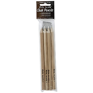 Pepperell Real Slate Chalk Pencils 5/Pkg W/Sharpener
