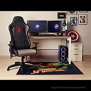 Marvel Avengers Gaming Chair Desk Office Computer Racing Chairs - Adults Gamer Ergonomic Game Reclining High Back Support Racer Leather (Spider-Man)