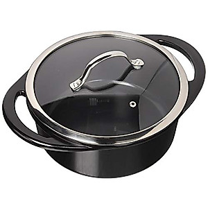 CorVex Stock Pot with Lid, Large, Black