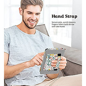 MoKo Case Fits All-New 6" Kindle (11th Generation, 2022 Release)/ Kindle (10th Gen,2019)/Kindle (8th Gen, 2016), Ultra Lightweight PU Shell Cover with Auto Wake/Sleep for Kindle 2022, Flowers