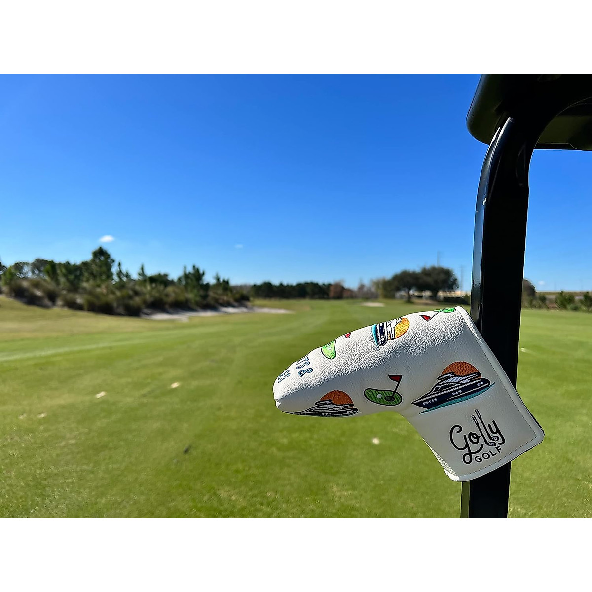 Blade Putter Cover by Golly Golf - JUST RELEASED - Tour Quality Putter Cover - Scotland Weather Tested - Premium Leather - BOATS & HOLES EDITION - Putter Protection + Strong Magnetic Closure