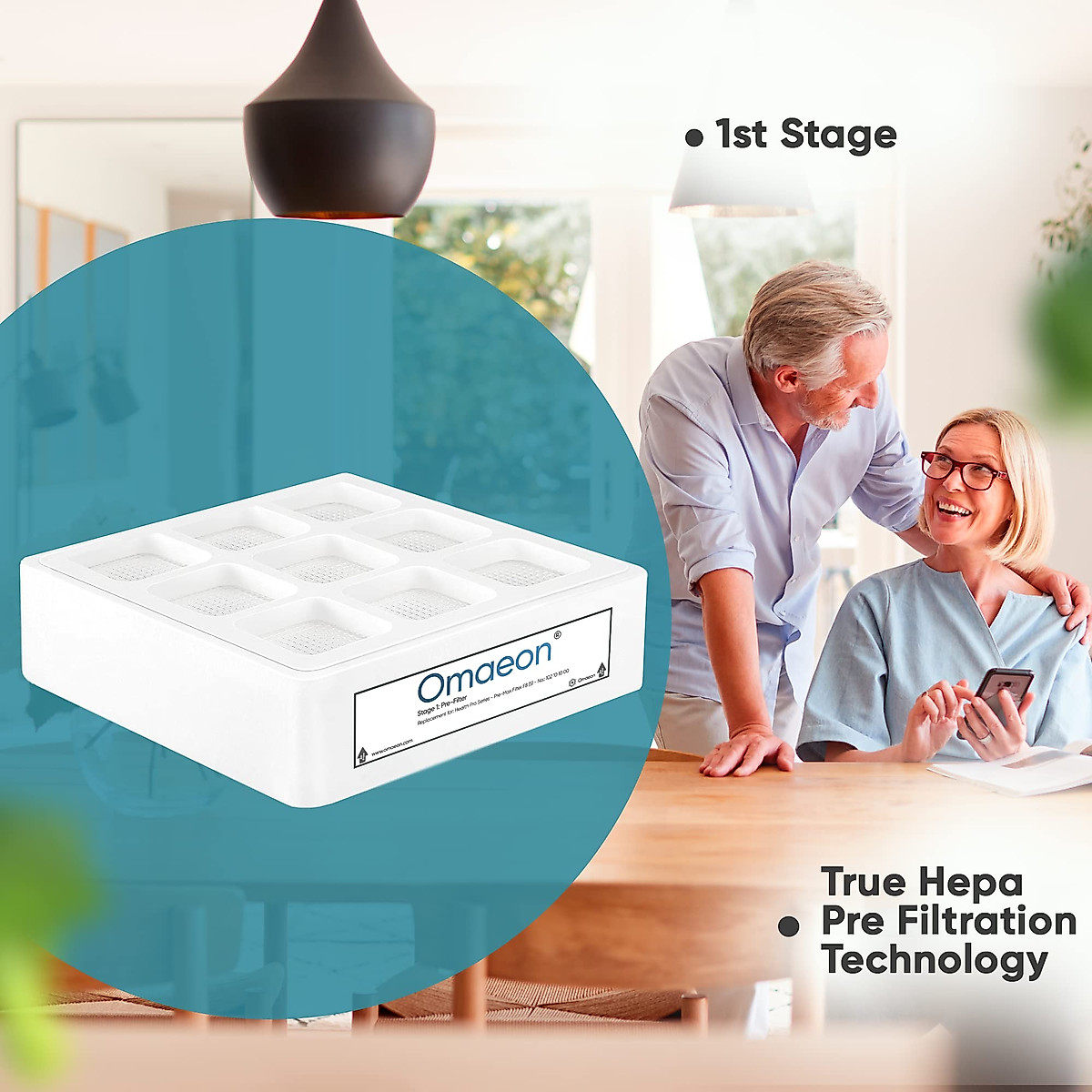 Omaeon Branded Pre-Filter Compatible with IQAir Pre-Max (F1) HealthPro Series F8(S)