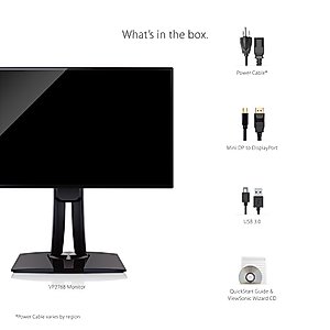 ViewSonic VP2768 PRO 27" 1440p Monitor with 100% sRGB Rec 709 14-bit 3D LUT and Color Calibration for Photography and Graphic Design