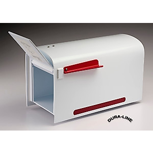Mailbox Extra Large Mailbox - Extra Large Mailboxes for Outside with Stainless Steel Hinges - Mailbox Extra Large Capacity, Ultra-Durable Mailbox, Vandalproof Thick Puck Board Plastic (White)