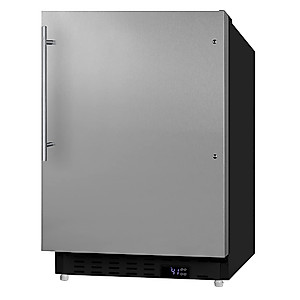 Summit Appliance ALR47BSSHV 20" Wide Built-In All-Refrigerator, ADA Compliant, Adjustable Thermostat, 3.53 cu.ft Capacity, Removable Door Racks, Temperature Alarms, Automatic Defrost