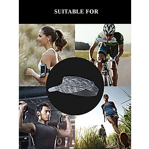 FORBUSITE Women Visor Caps for Running and Sport - Headband & Packable Black
