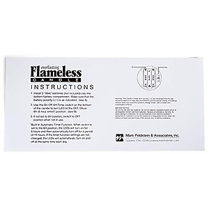 Pillar Melted Top Timer White Vanilla 6 inch Wax Flameless Candles Set of 3