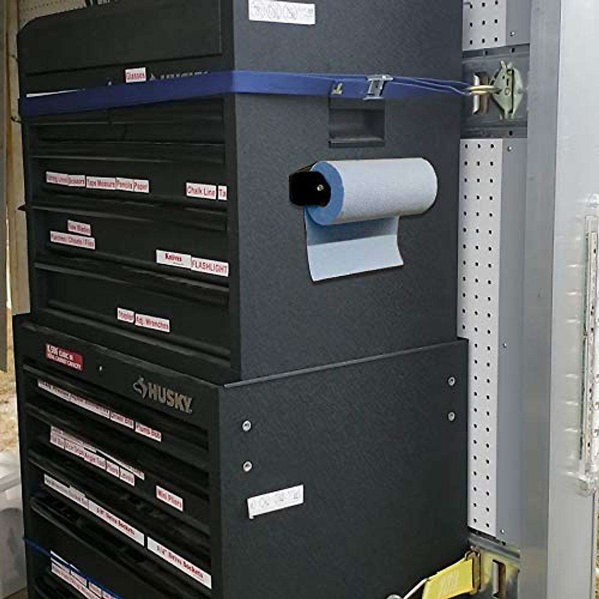 DC Cargo Mall Trailer Paper Towel Holder, Magnetic | Shop Towel Holder for E-Track, Toolboxes, Metal Cabinets | E-Track Accessories