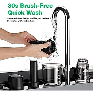 BLITZHOME Cold Press Juicer machines, 2-Speed Modes Slow Masticating Juicer for Vegetable and Fruit, with Quiet Motor/Reverse Function/Wide 1.73" Feed Chute, Easy to Clean